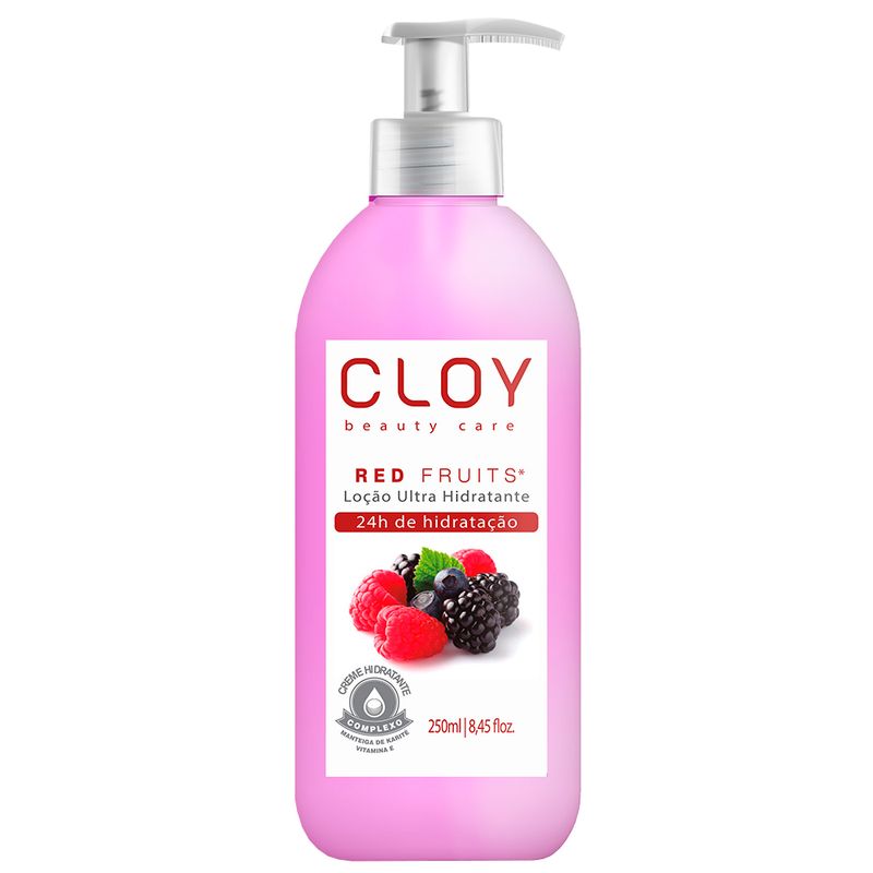 Creme Hidratante Corporal Cloy Ultra Hidratante Red Fruits 250ml ...