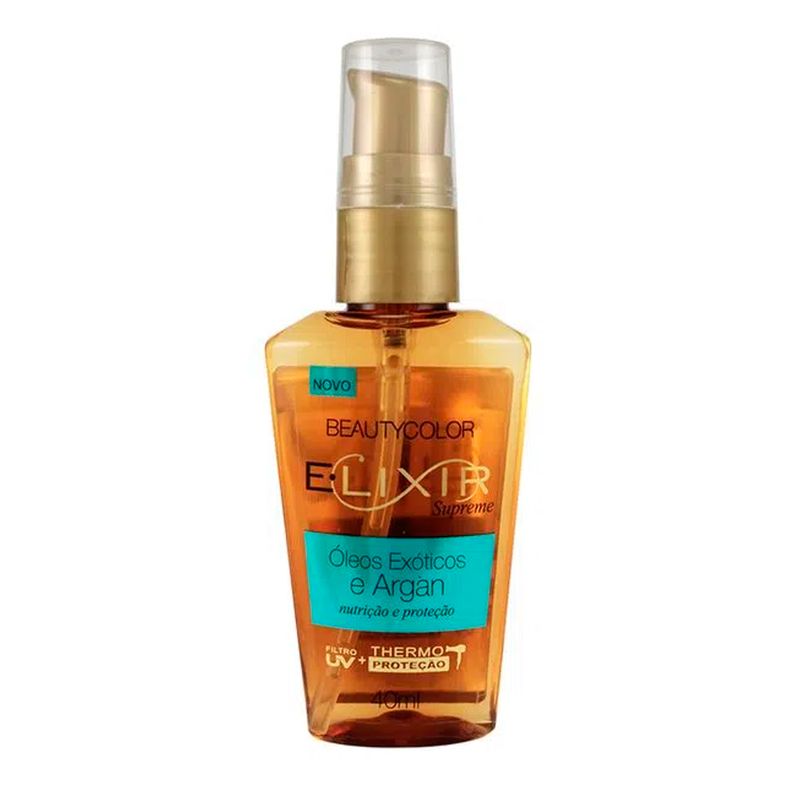 Óleo Capilar Elixir Beautycolor Óleos Exóticos Argan 40ml - Lojas Rede