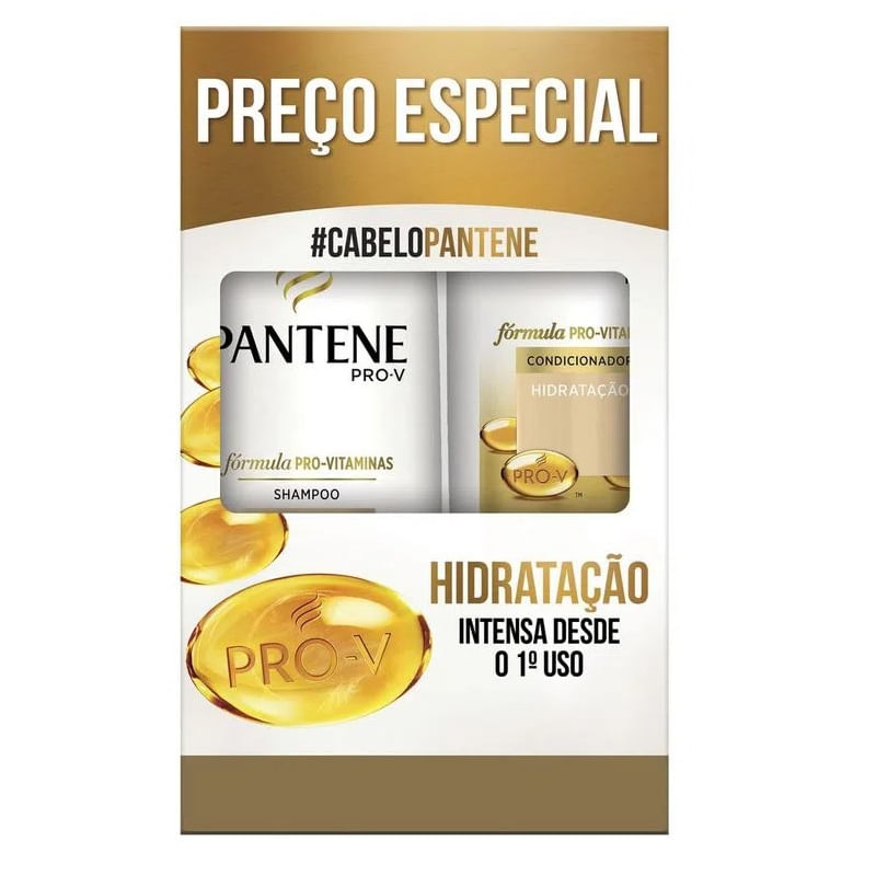 Kit Pantene Shampoo 400ml + Condicionador 175ml Hidratação - Lojas Rede