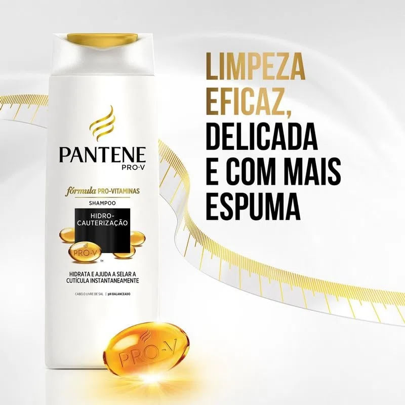 Kit Pantene Shampoo 400ml + Condicionador 175ml Hidro Cauterização ...