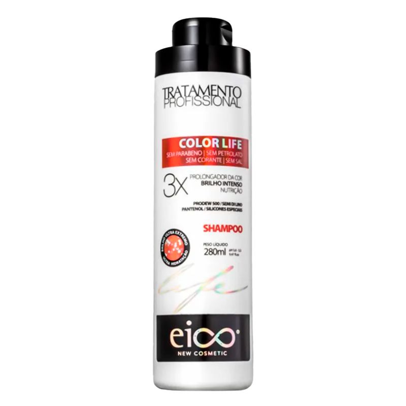 Shampoo Eico Color Life 280ml - Lojas Rede