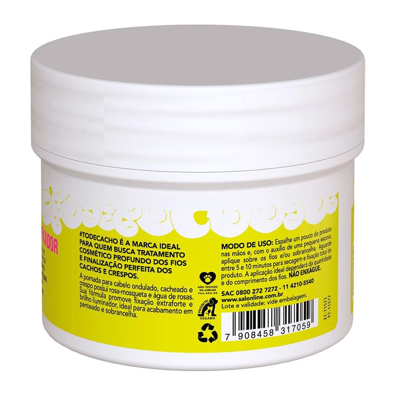 Pomada Capilar Salon Line To De Cacho Efeito Fixador 120g - Lojas Rede