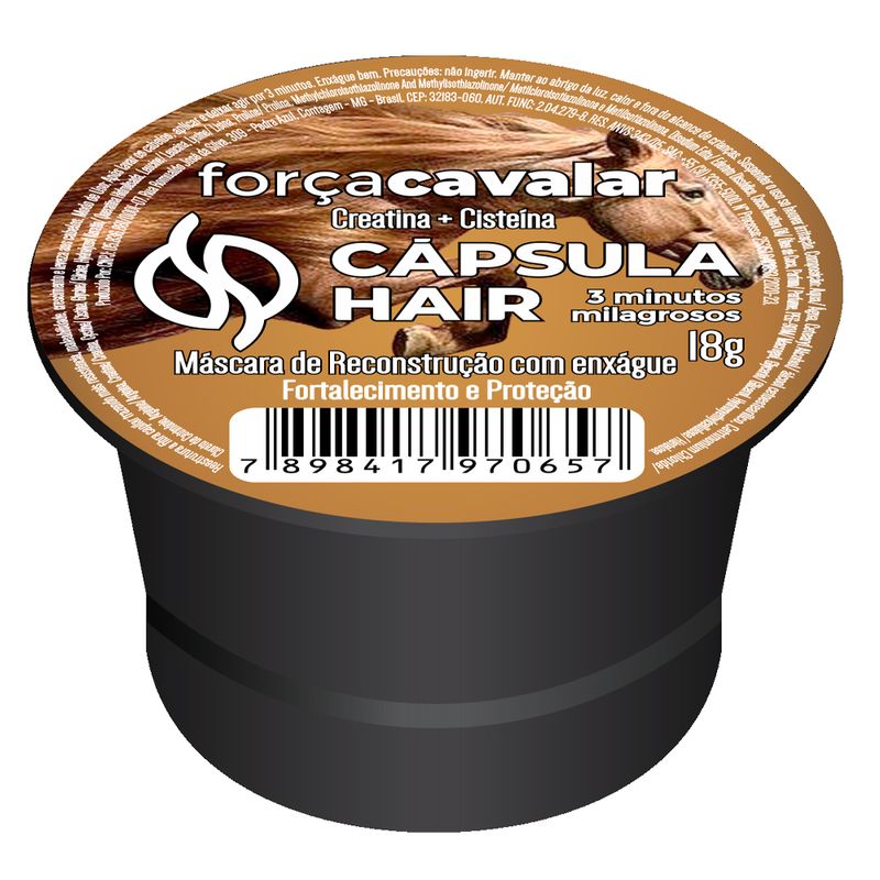 Cápsula Hair Hidratante Força Cavalar 18g - Lojas Rede
