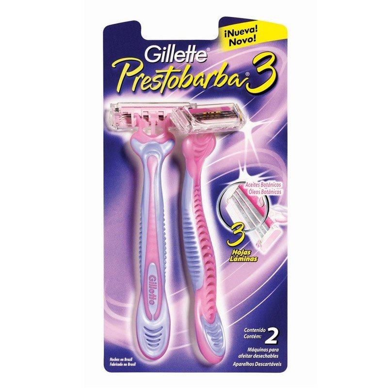 Aparelho Prestobarba Gillette 3 Feminino Com 2 Unidades - Lojas Rede