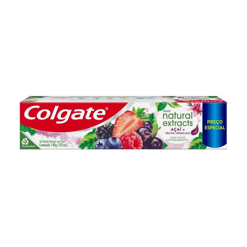 Creme Dental Colgate Natural Açai 140g - Lojas Rede