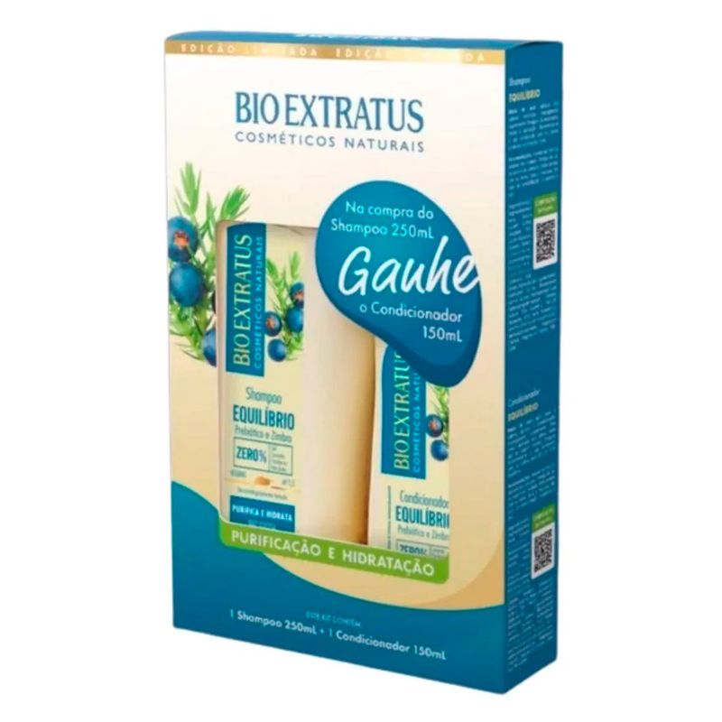 Kit Shampoo 250ml E Condicionador 150ml Bio Extratus Equilíbrio - Lojas ...