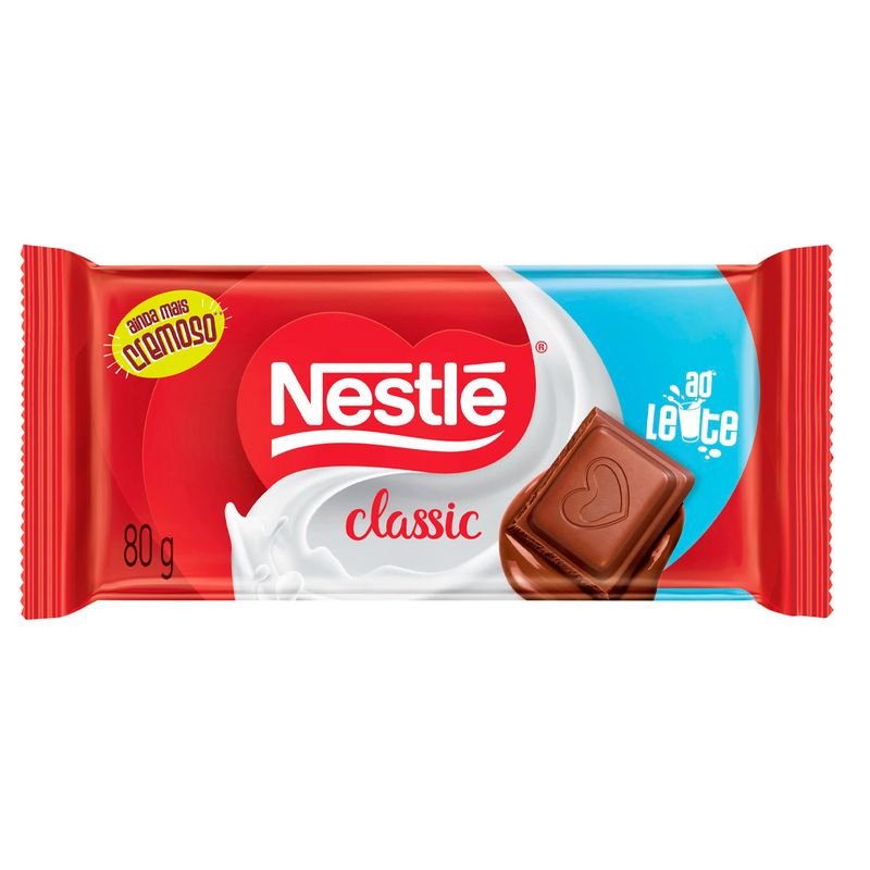 Chocolate Em Barra Nestlé Classic Ao Leite 80g - Lojas Rede