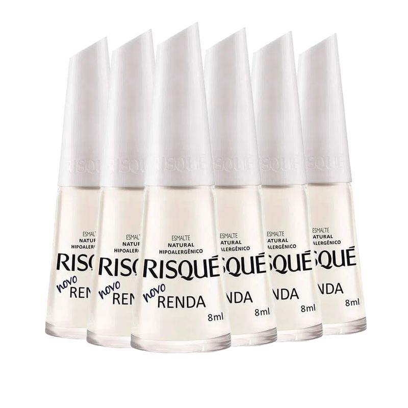 Kit Esmalte Risqué Novo Renda 8ml - 6 Unidades - Lojas Rede