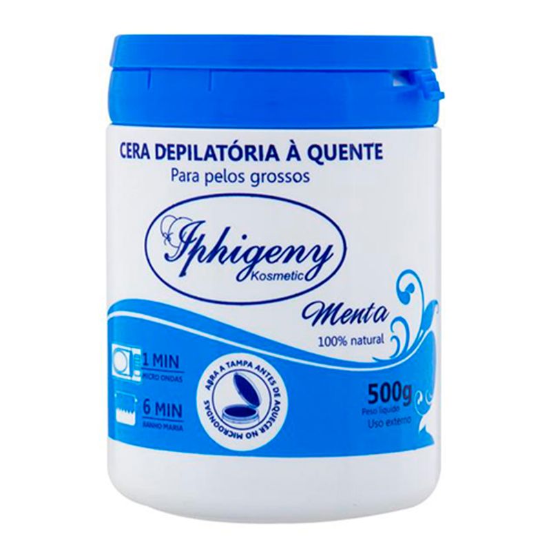 Cera Depilatória à Quente Iphigeny Menta 500g - Lojas Rede