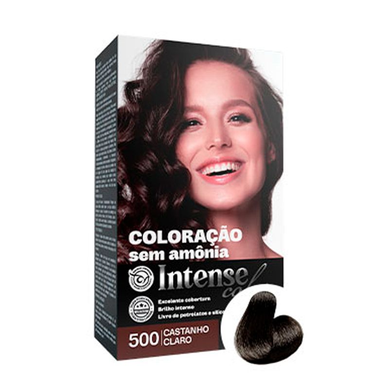Tintura Profissional Dalsan Intense Color Castanho Claro 500 - Lojas Rede