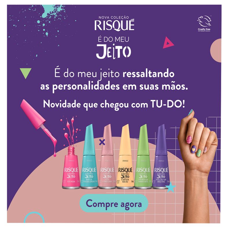 Esmalte Risqué É Do Meu Jeito Esti.Rosa - Lojas Rede