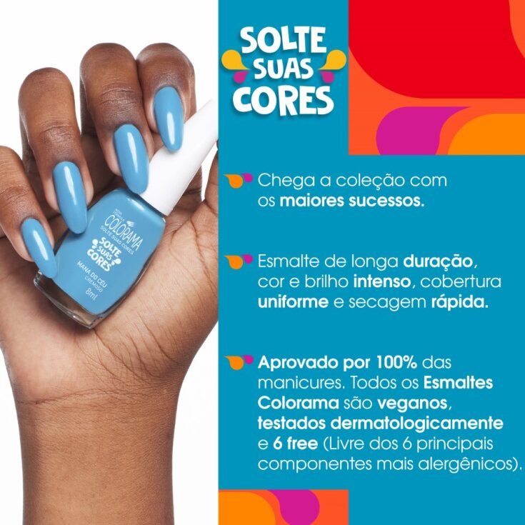 Esmalte Colorama Solte Suas Cores Mana Do Céu - Lojas Rede
