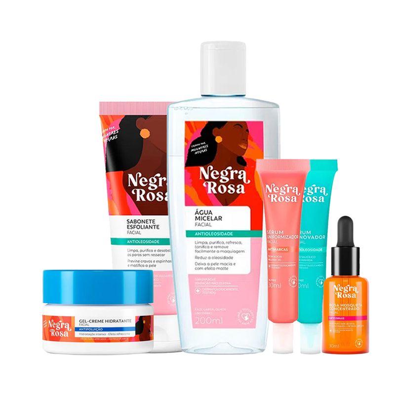 Kit Negra Rosa Skincare - 6 Unidades - Lojas Rede