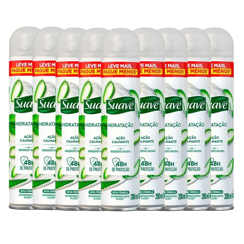 Kit Desodorante Aerosol Suave Ação Calmante 200ml - 9 Unidades - Lojas Rede