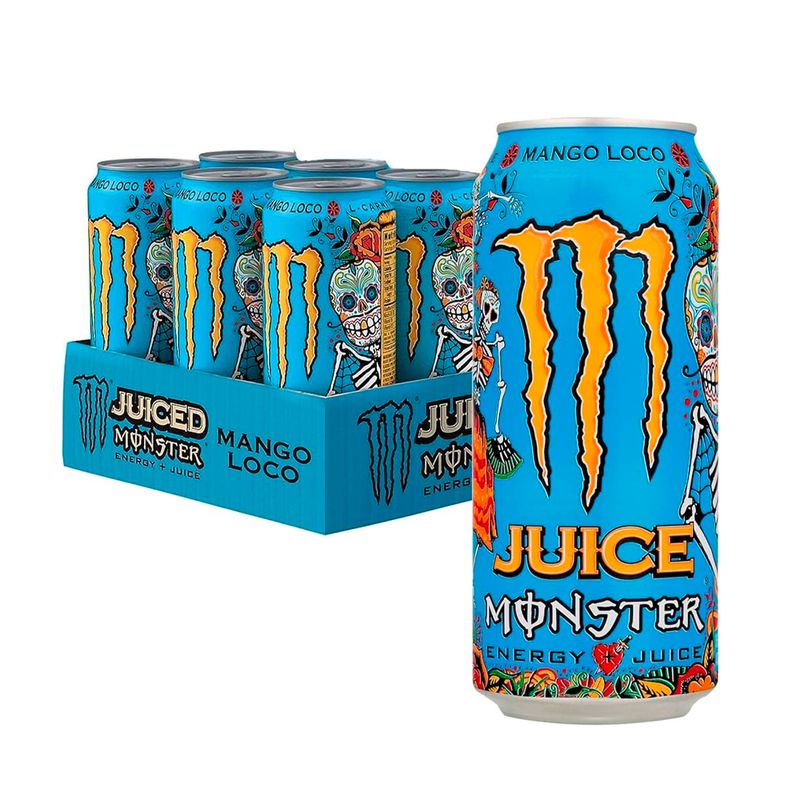 Kit Energético Monster Mango Loco Lata 473ml - 6 Unidades - Lojas Rede