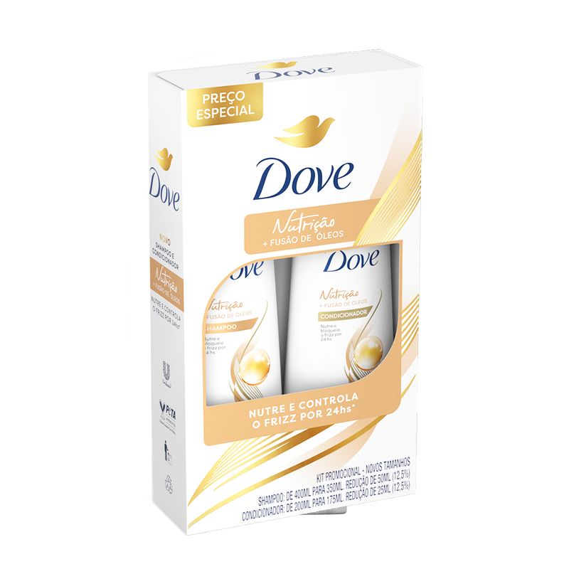 Kit Dove Shampoo 350ml + Condicionador Nutrição 175ml - Lojas Rede