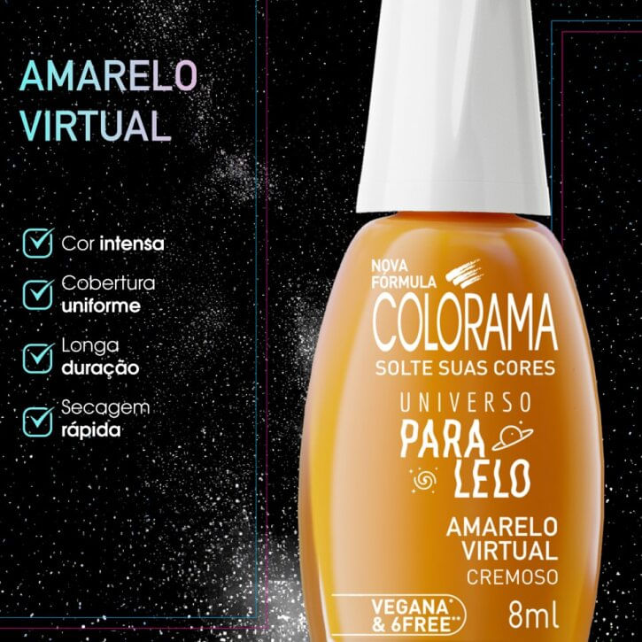 Esmalte Colorama Universo Paralelo Amarelo Virtual 8ml - Lojas Rede