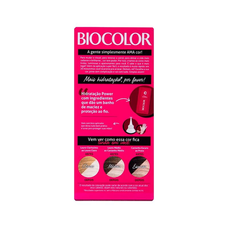 Mini Kit Tintura Creme Biocolor Louríssimo Platinado 12.11 - Lojas Rede