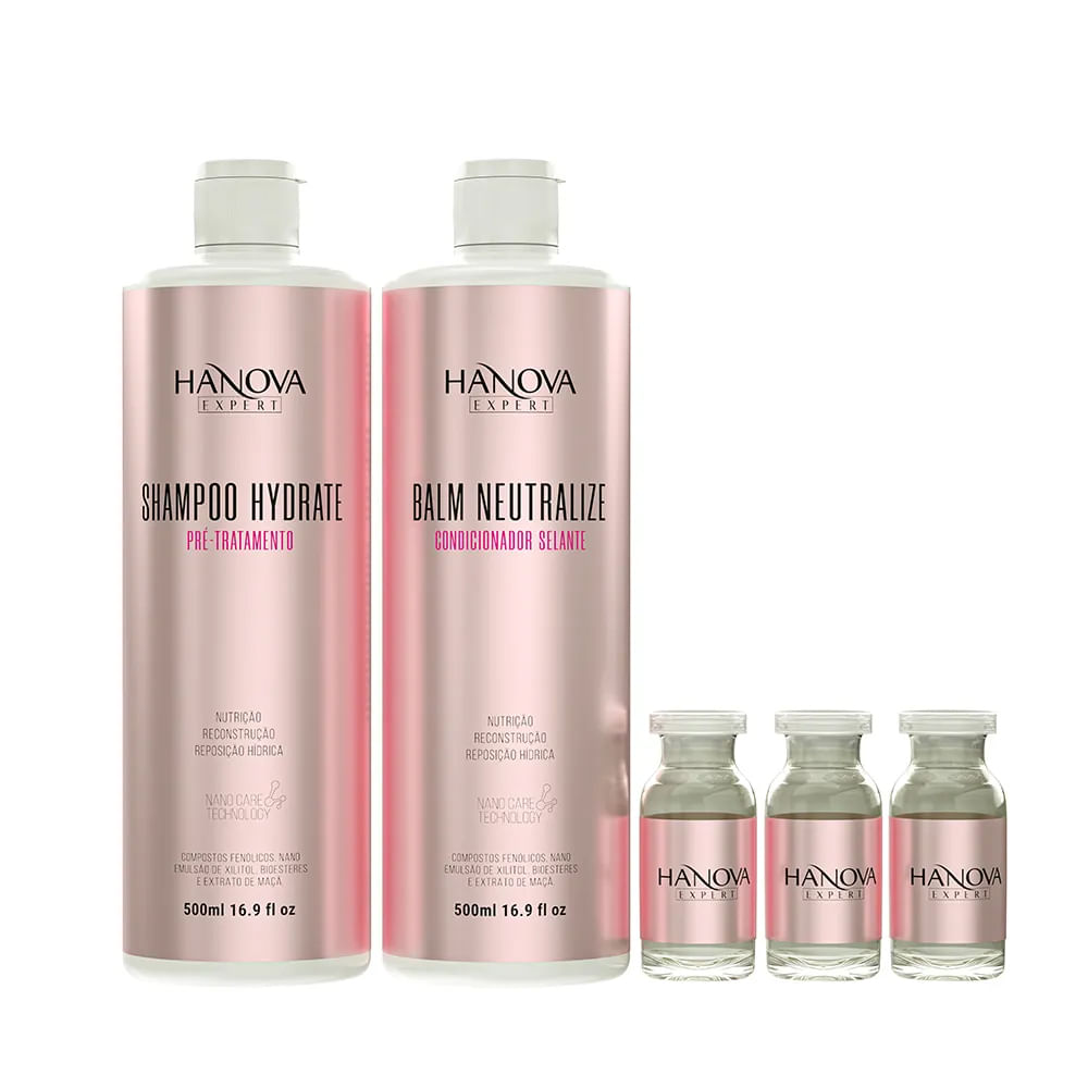 Kit Cronograma Capilar Hanova Expert Nutrição - Lojas Rede