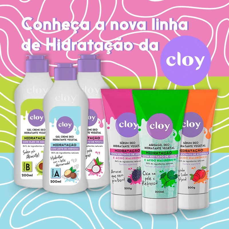 Gel Creme Deo Hidratante Vegetal Cloy Vitamina C 200ml - Lojas Rede