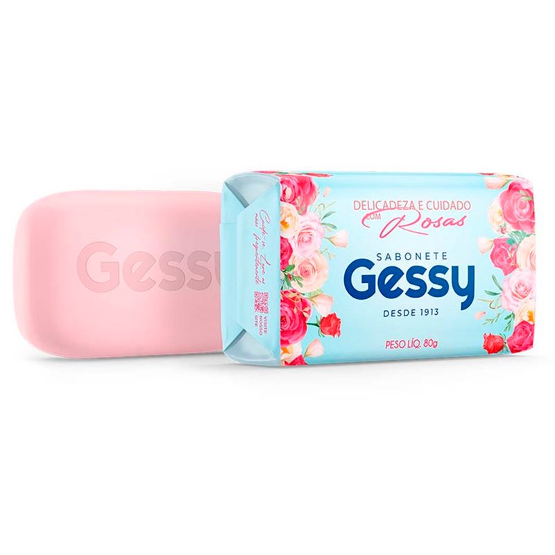 Sabonete Em Barra Gessy Delicadeza E Cuidado Com Rosas 80g - Lojas Rede