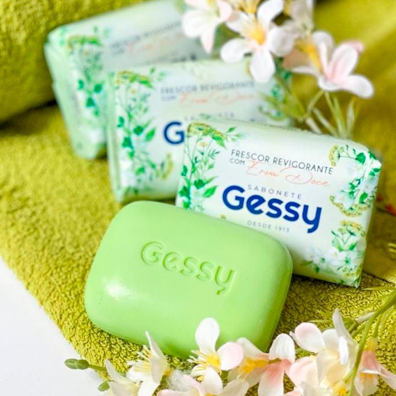 Sabonete Em Barra Gessy Frescor Revigorante Erva Doce 80g - Lojas Rede