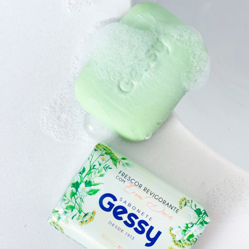 Sabonete Em Barra Gessy Frescor Revigorante Erva Doce 80g - Lojas Rede