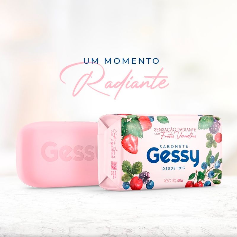 Kit Sabonete Em Barra Gessy Frutas Vermelhas Com 6 Unidades 80 - Lojas Rede
