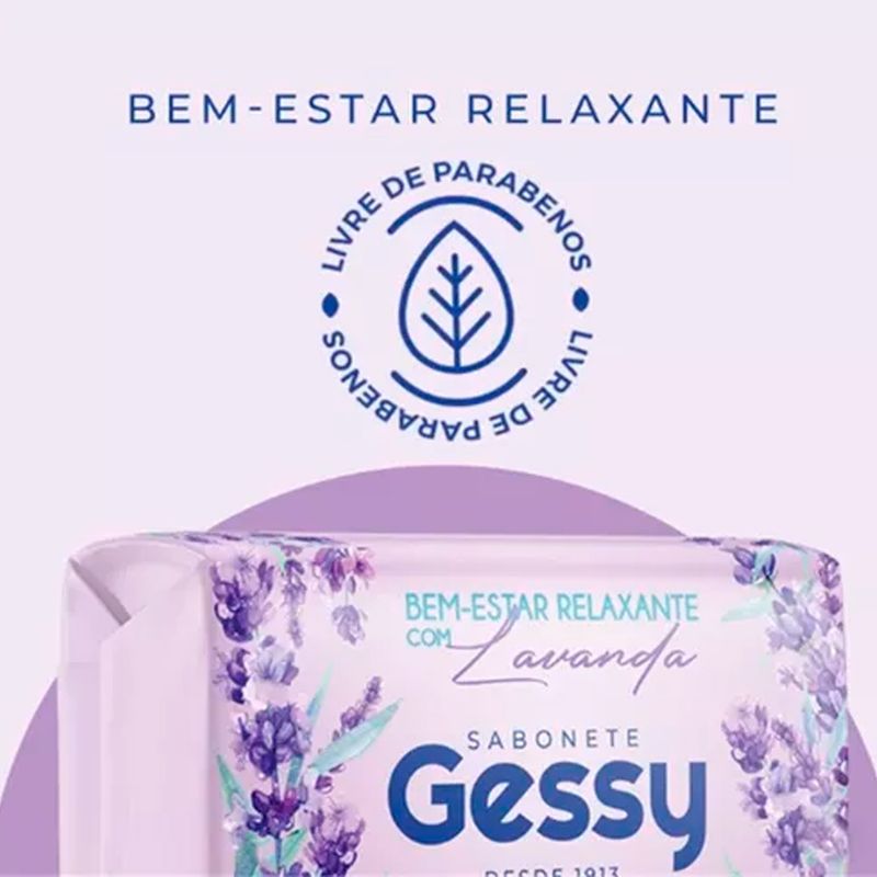 Kit Sabão Barra Gessy Bem-Estar Relax Lavand C/6 80G - Lojas Rede