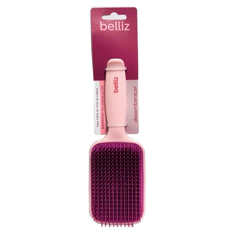Escova De Cabelo Belliz Flex Raquete Rosa - Lojas Rede