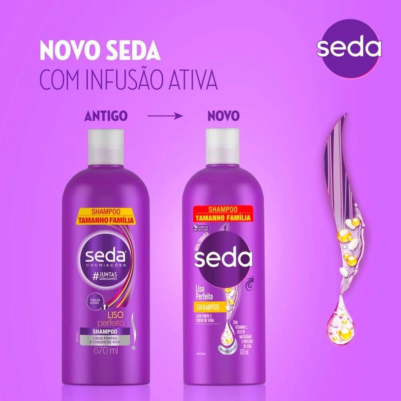Shampoo Seda Liso Perfeito 670ml - Lojas Rede