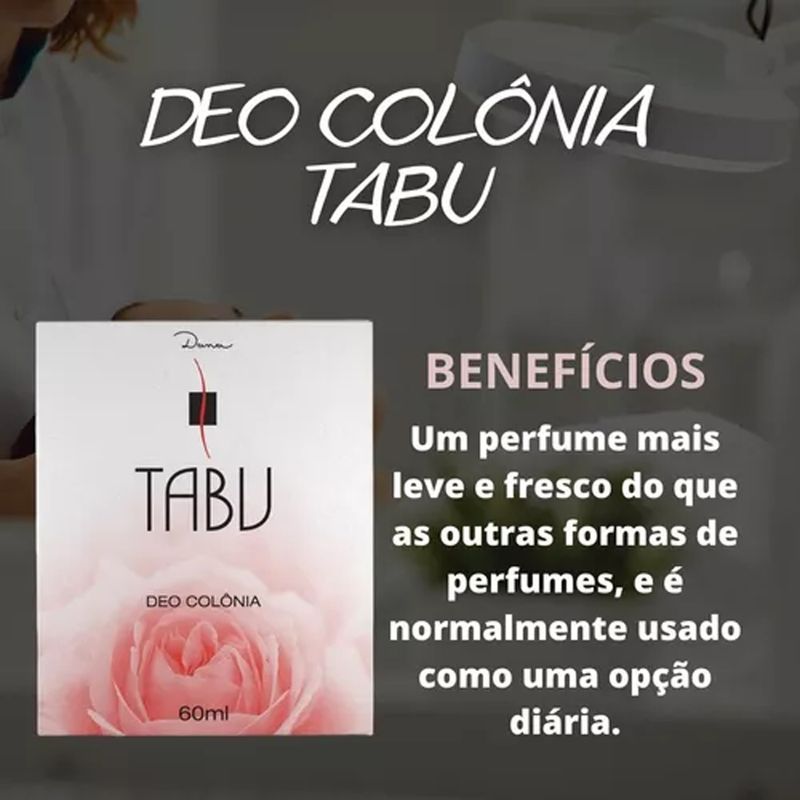 Deo Colônia Tabu 60ml - Lojas Rede