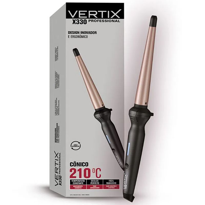Modelador de Cachos X330 Cônico Vertix - Bivolt - Lojas Rede
