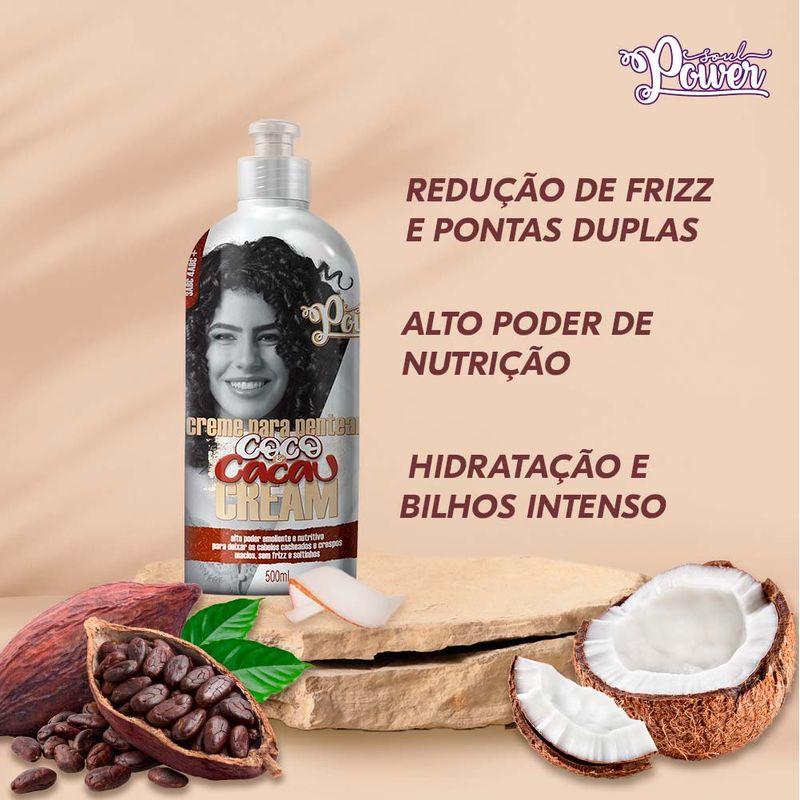 Kit Shampoo, Condicionador, Creme De Pentear e Óleo Capilar Soul Power Coco E Cacau - Lojas Rede