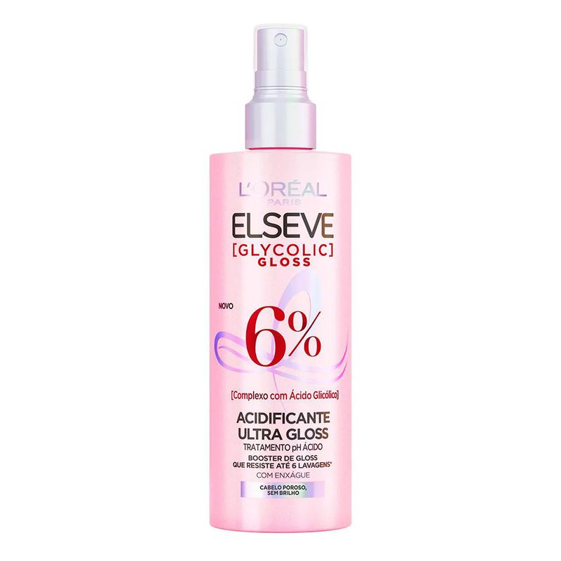 Spray Acidificante Elseve Glycolic Gloss 200ml - Lojas Rede