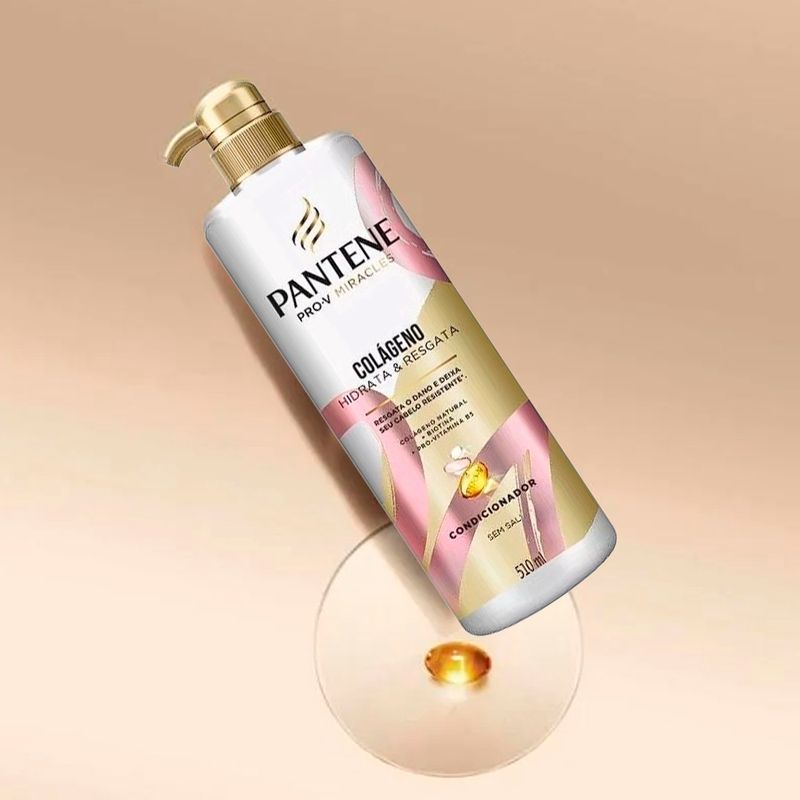 Kit Pantene Shampoo 510ml, Condicionador 510ml e Máscara Colágeno 550ml - Lojas Rede