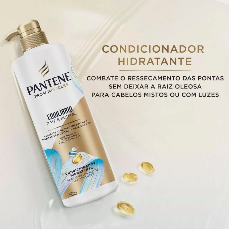 Kit Pantene Shampoo 510ml, Condicionador 510ml e Óleo Capilar Equilíbrio 95ml - Lojas Rede