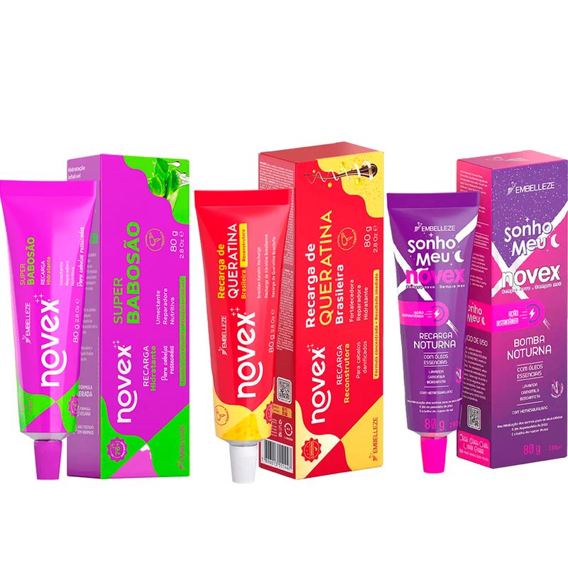 Kit Novex Recarga Cronograma Capilar - Lojas Rede