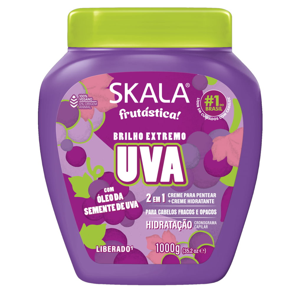 Creme De Tratamento Skala Frutástica 2 em 1 Uva 1Kg - Lojas Rede